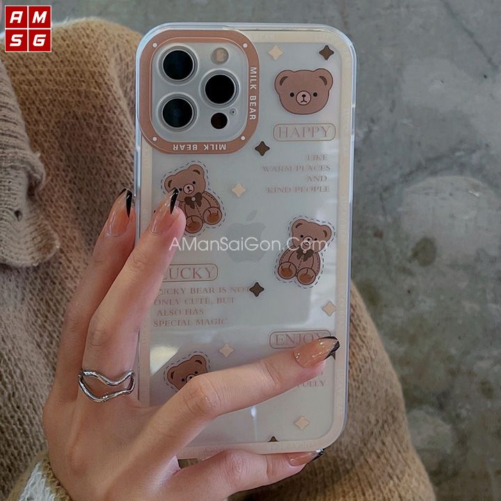 ỐP LƯNG IPHONE TRONG HÌNH GẤU MILK BEAR – A Mẫn Sài Gòn